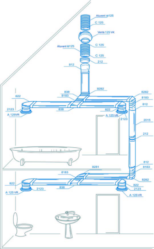 Lapos légcsatorna felfogató elem műanyag - szelloztess.hu