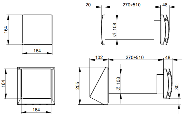 Quantum HR egyhelyiséges hővisszanyerő szellőztető
